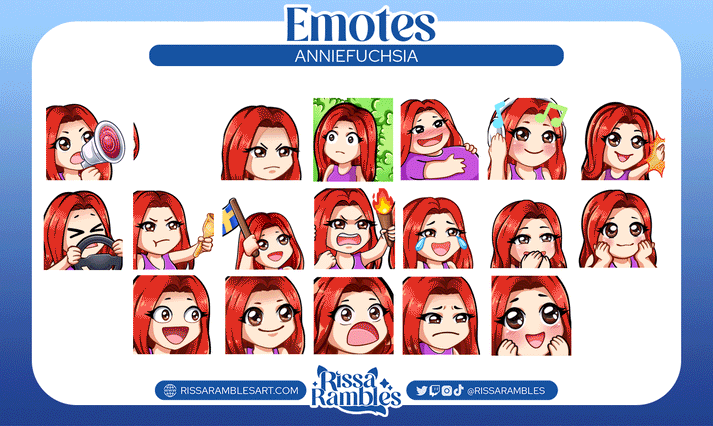 Custom Animated Emotes Commissions - Rissa Rambles