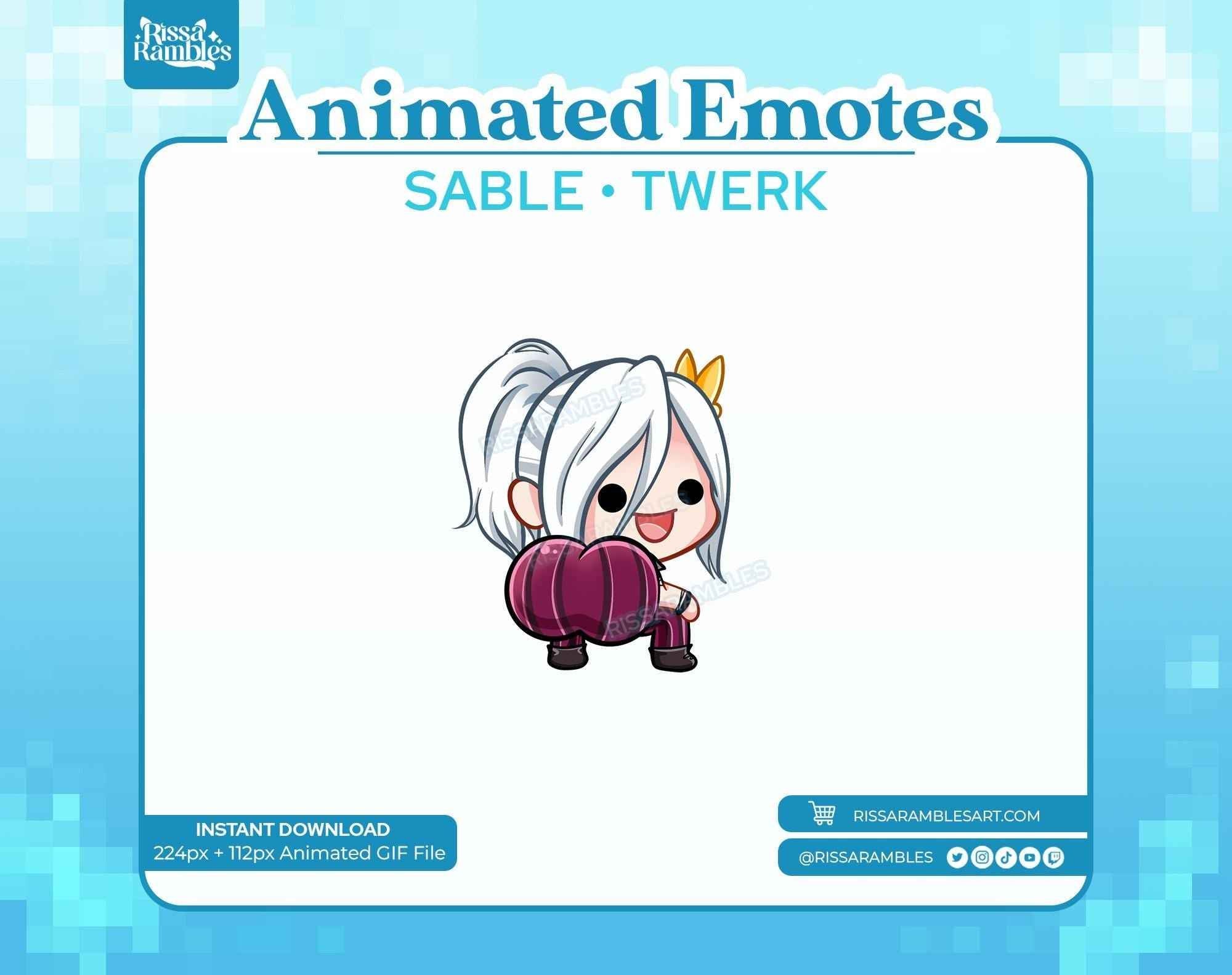 Sable Ward Dead by Daylight Emotes (Animated) | Twerk Emote - Rissa Rambles